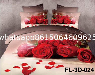 3D Reactive Printed Sheet Set 200TC Bedsheet