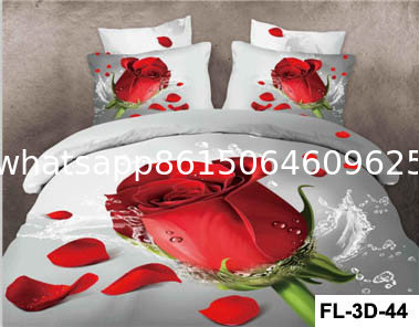 3D Reactive Printed Sheet Set 200TC Bedsheet
