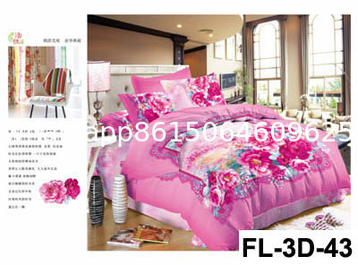 3D Reactive Printed Sheet Set 200TC Bedsheet