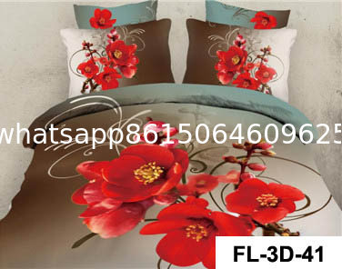 3D Reactive Printed Sheet Set 200TC Bedsheet