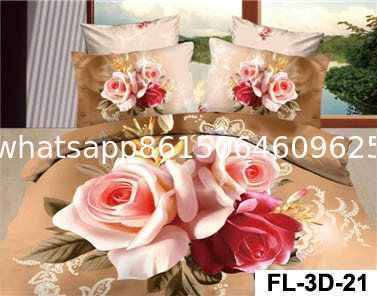 3D Reactive Printed Sheet Set 40s 200TC Bedsheet