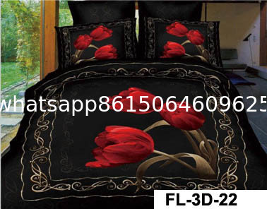 3D Reactive Printed Sheet Set 40s 200TC Bedsheet