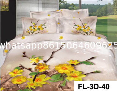 3D Reactive Printed Sheet Set 40s 200TC Bedsheet