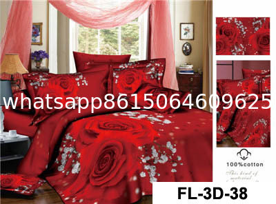 3D Reactive Printed Sheet Set 40s 200TC Bedsheet