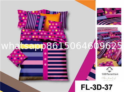 3D Reactive Printed Sheet Set 40s 200TC Bedsheet