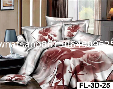 3D Reactive Printed Sheet Set 40s 200TC Bedsheet