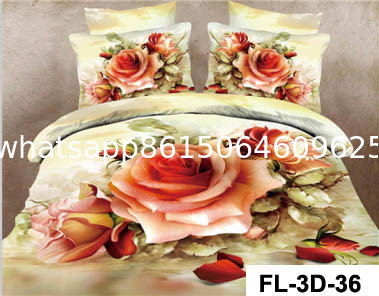 3D Reactive Printed Sheet Set 40s 200TC Bedsheet