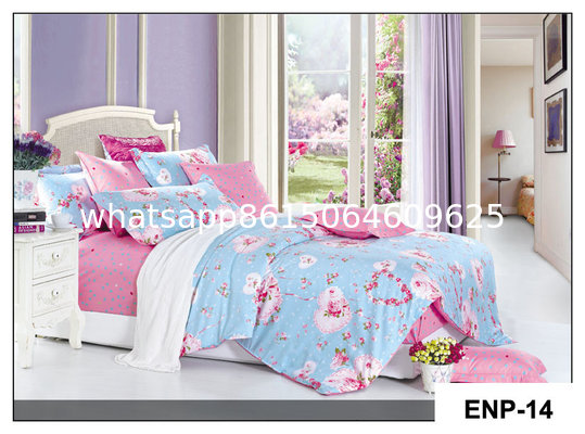 Pigment Printed Sheet Set 100% Polyester Bedding Duvet Cover Pillowcases Polyester Bedding Sets