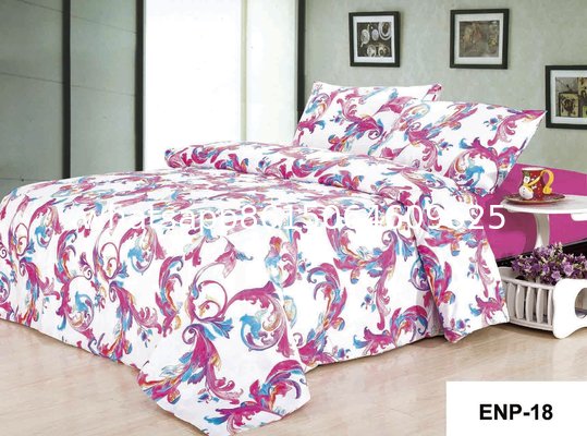 Pigment Printed Sheet Set 100% Polyester Bedding Duvet Cover Pillowcases Polyester Bedding Sets