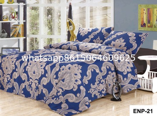 Pigment Printed Brushed Microfiber Duvet Cover Polyester Bedsheet Set 3pcs
