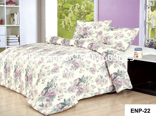 Pigment Printed Brushed Microfiber Duvet Cover Polyester Bedsheet Set 3pcs