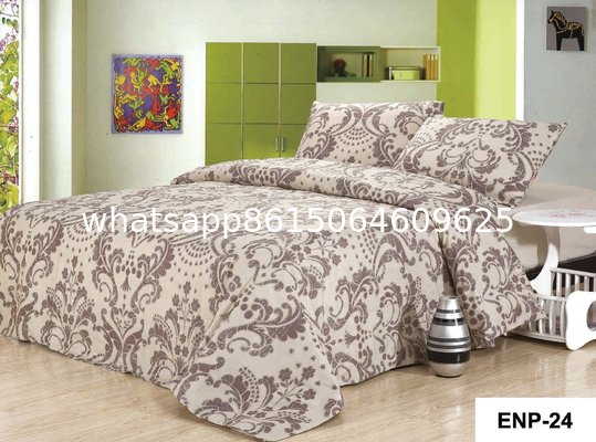 Pigment Printed Brushed Microfiber Duvet Cover Polyester Bedsheet Set 3pcs