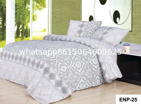 Pigment Printed Brushed Microfiber Duvet Cover Polyester Bedsheet Set 3pcs