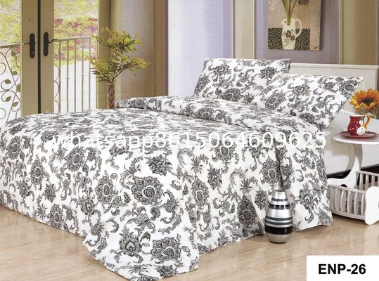 Pigment Printed Brushed Microfiber Duvet Cover Polyester Bedsheet Set 3pcs