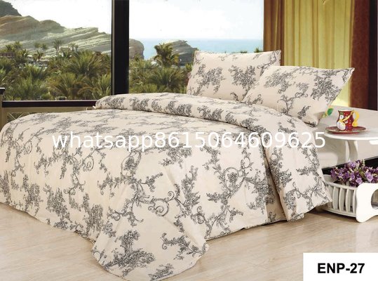Pigment Printed Brushed Microfiber Duvet Cover Polyester Bedsheet Set 3pcs