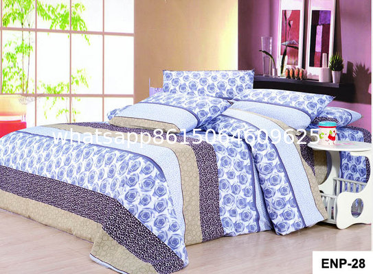 Pigment Printed Brushed Microfiber Duvet Cover Polyester Bedsheet Set 3pcs