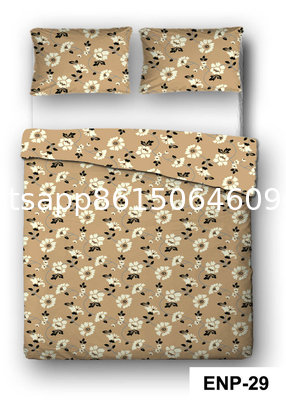 Pigment Printed Sheet Set Cotton Bedding Set 4pcs