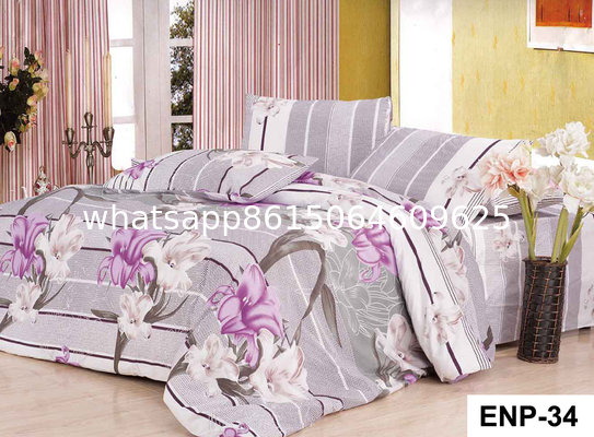 Pigment Printed Microfiber Bedding Set 100% Polyester Microfiber Duvet  Cover