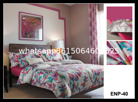 Pigment Printed Microfiber Bedding Set 100% Polyester Microfiber Duvet  Cover