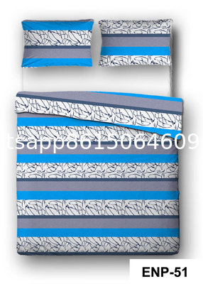 Pigment Printed Sheet Duvet Cover Set Microfiber Bedding 3pcs Set