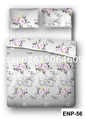 Pigment Printed Sheet Duvet Cover Set Microfiber Bedding 3pcs Set