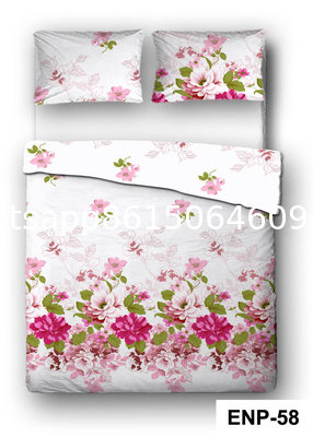 Pigment Printed Sheet Duvet Cover Set Microfiber Bedding 3pcs Set