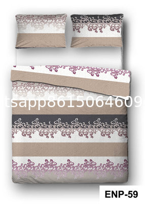 Pigment Printed Sheet Duvet Cover Set Microfiber Bedding 3pcs Set