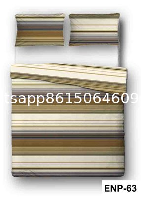Pigment Printed Duvet Cover Set Cotton Bedding Set