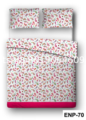 Pigment Printed Duvet Cover Set Cotton Bedding Set