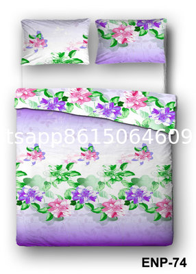 Pigment Printed Sheets Bedding Set Polyester Duvet Cover