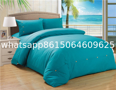 Comforter Set Polyester Cotton Bedding Set Sateen Stripe Comforter Set 2pcs Queen size
