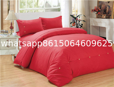 Sateen Stripe 2pcs Comforter Set Poly Cotton Solid Color Comforter and Duvet Cover
