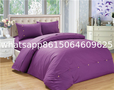 Comforter Set Polyester Cotton Bedding Set Sateen Stripe Comforter Set 2pcs Queen size