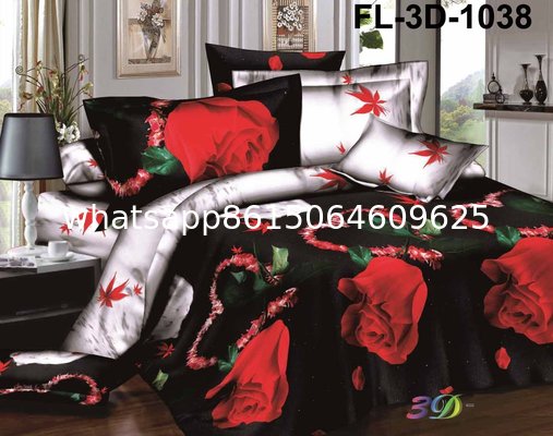 3D Disperse Printed Bedsheet Polyester Sheet Set