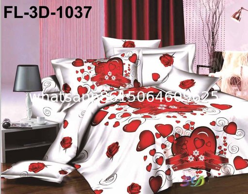 3D Disperse Printed Bedsheet Polyester Sheet Set
