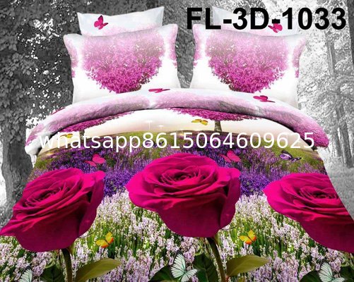 3D Disperse Printed Bedsheet Polyester Sheet Set