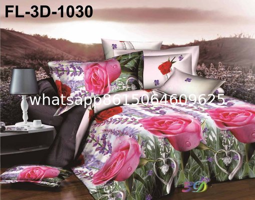 3D Disperse Printed Bedsheet Polyester Sheet Set