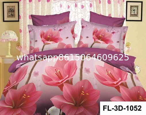 3D Disperse Printed Bedsheet Polyester Sheet Set