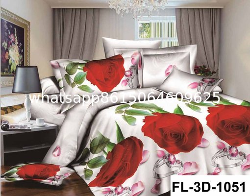 3D Disperse Printed Bedsheet Polyester Sheet Set