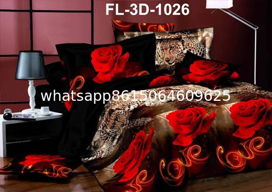 3D Disperse Printed Bedsheet Polyester Sheet Set