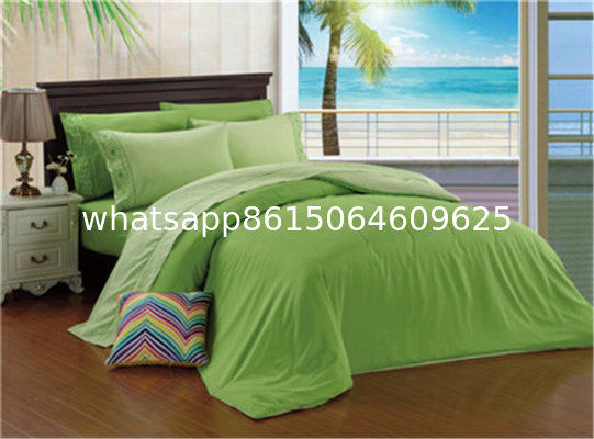 Comforter Set 3pcs Polycotton Solid Bedding Set Solid Color Comforter Pillow with Embroidery