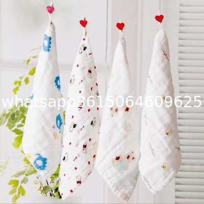 Washing gauze baby handkerchief medical gauze baby saliva towel 100% cotton 6 layer baby towel