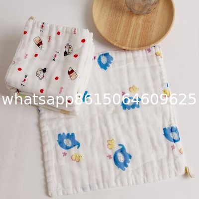 Washing gauze baby handkerchief medical gauze baby saliva towel 100% cotton 6 layer baby towel