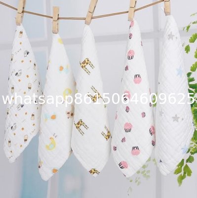 Washing gauze baby handkerchief medical gauze baby saliva towel 100% cotton 6 layer baby towel