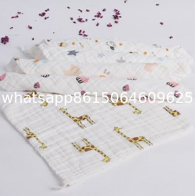 Washing gauze baby handkerchief medical gauze baby saliva towel 100% cotton 6 layer baby towel