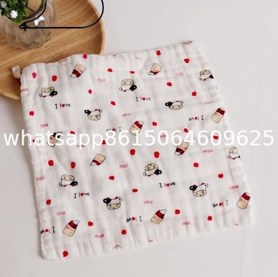 Washing gauze baby handkerchief medical gauze baby saliva towel 100% cotton 6 layer baby towel