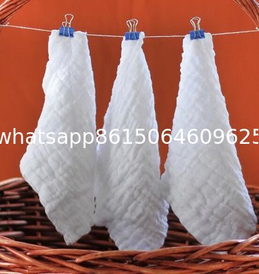 Medical washing gauze 6 layer 100% cotton baby handkerchief saliva tissue baby face towel