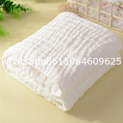 110x115cm 6 layer Washing Medical 100% Cotton Baby Gauze Bath Towel Wholesale China Factory