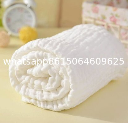 110x115cm 6 layer Washing Medical 100% Cotton Baby Gauze Bath Towel Wholesale China Factory