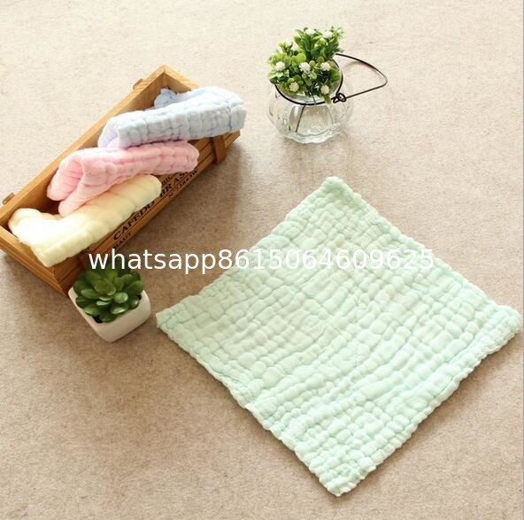 Baby face towel 6 layer 100% cotton washing gauze baby bibs handkerchief 30x30cm